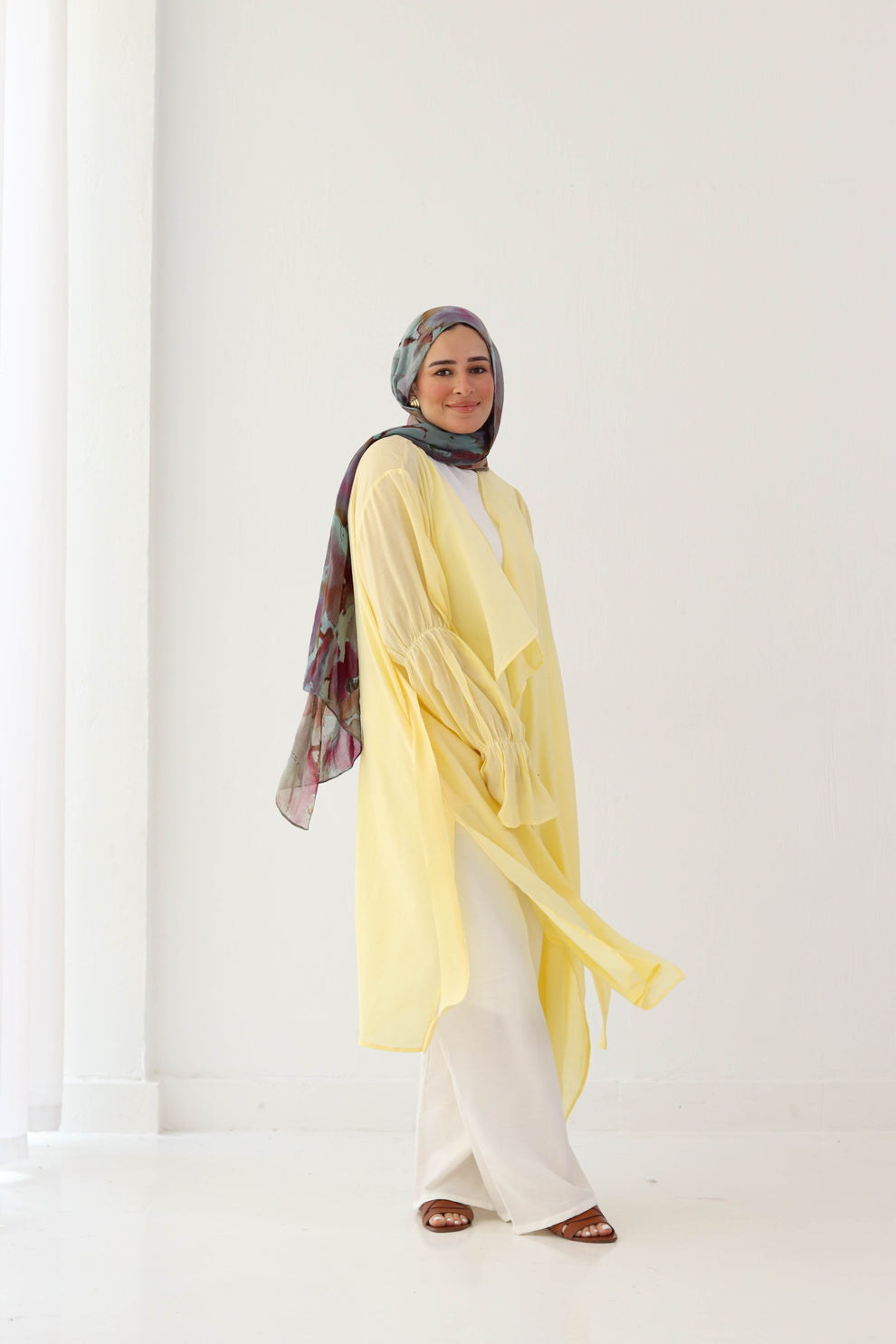 Elastic Sleeves Cardigan – Reem Gamal Designs