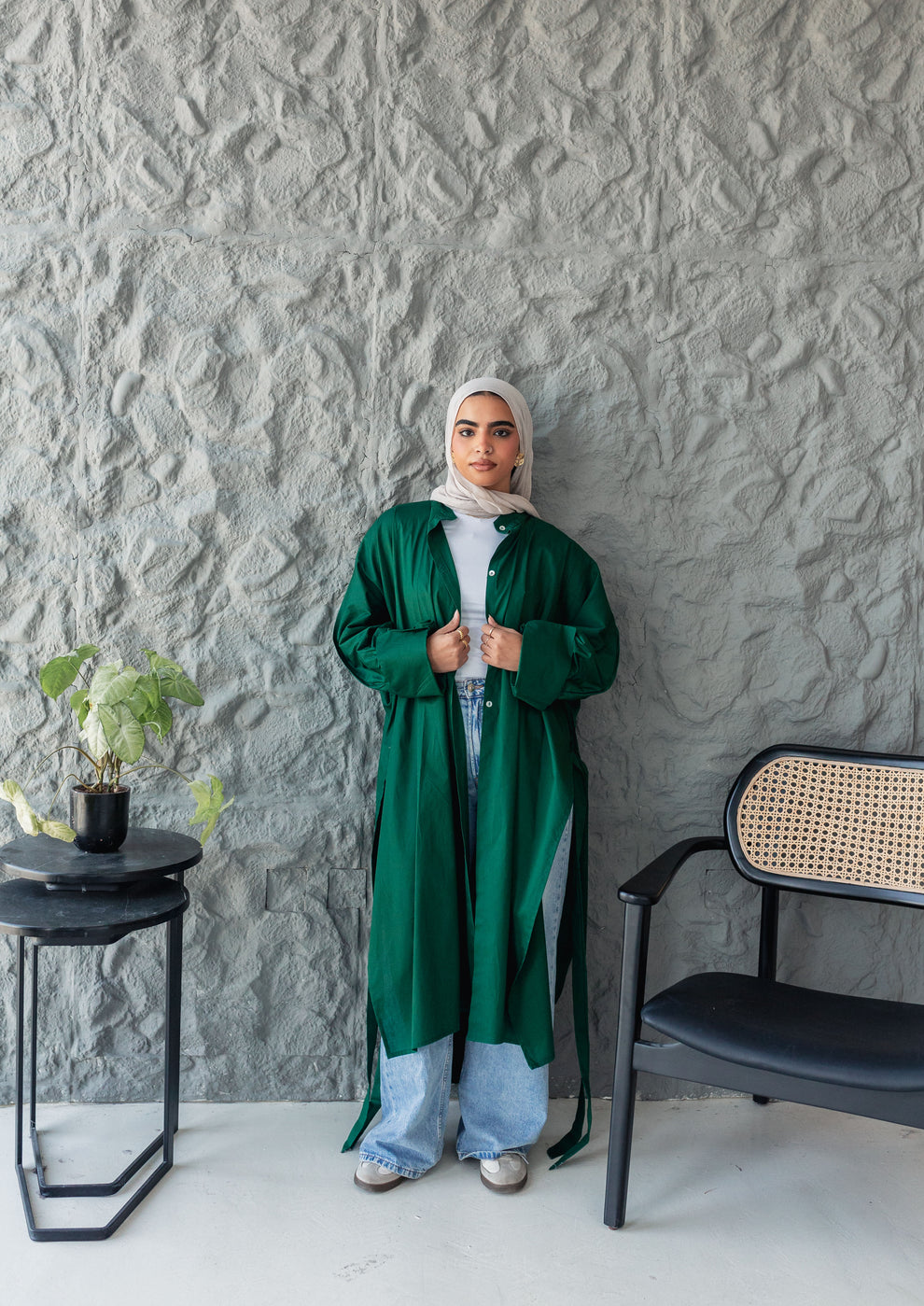 Poplin Slit Shirt – Reem Gamal Designs