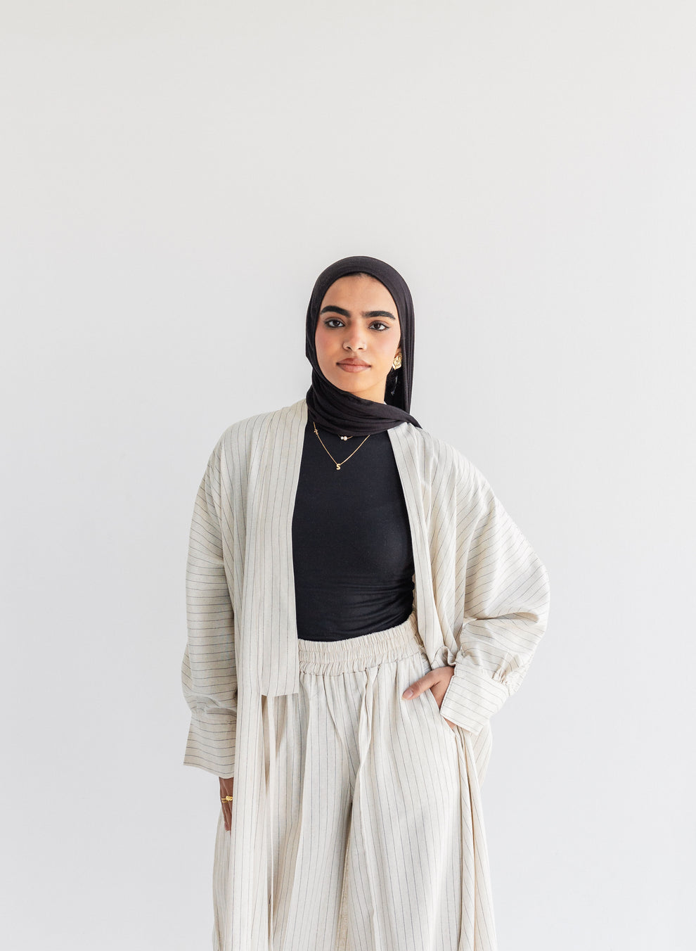 Linen Stripped Set – Reem Gamal Designs